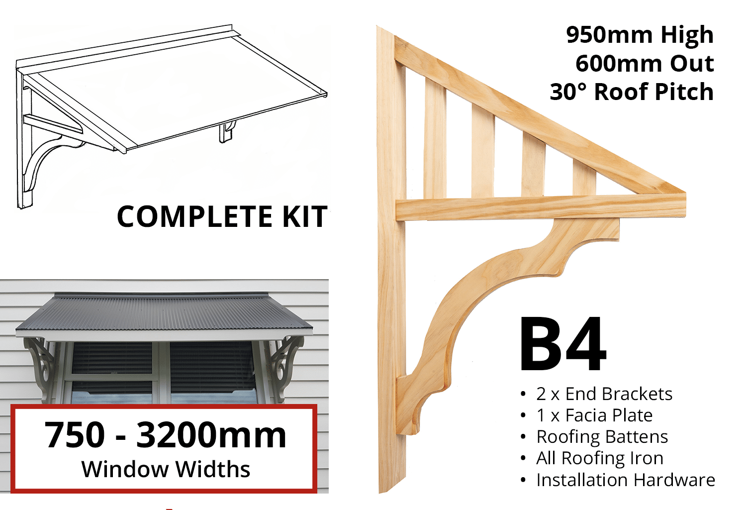 Window Canopy Kit - Profile: B4 - Lyrebird Enterprises