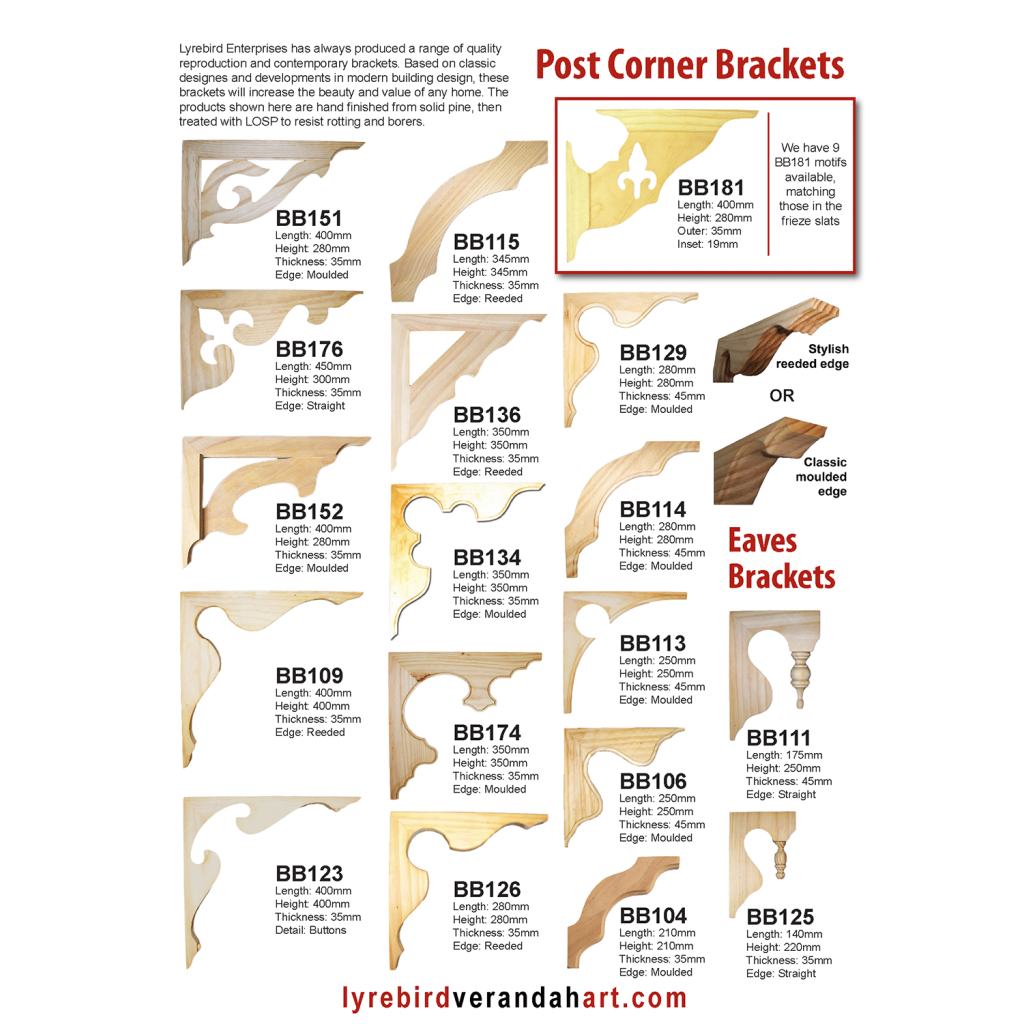BB151 Post Corner Bracket 400x280x35 LOSP (H3) Pine - Moulded Edge ...