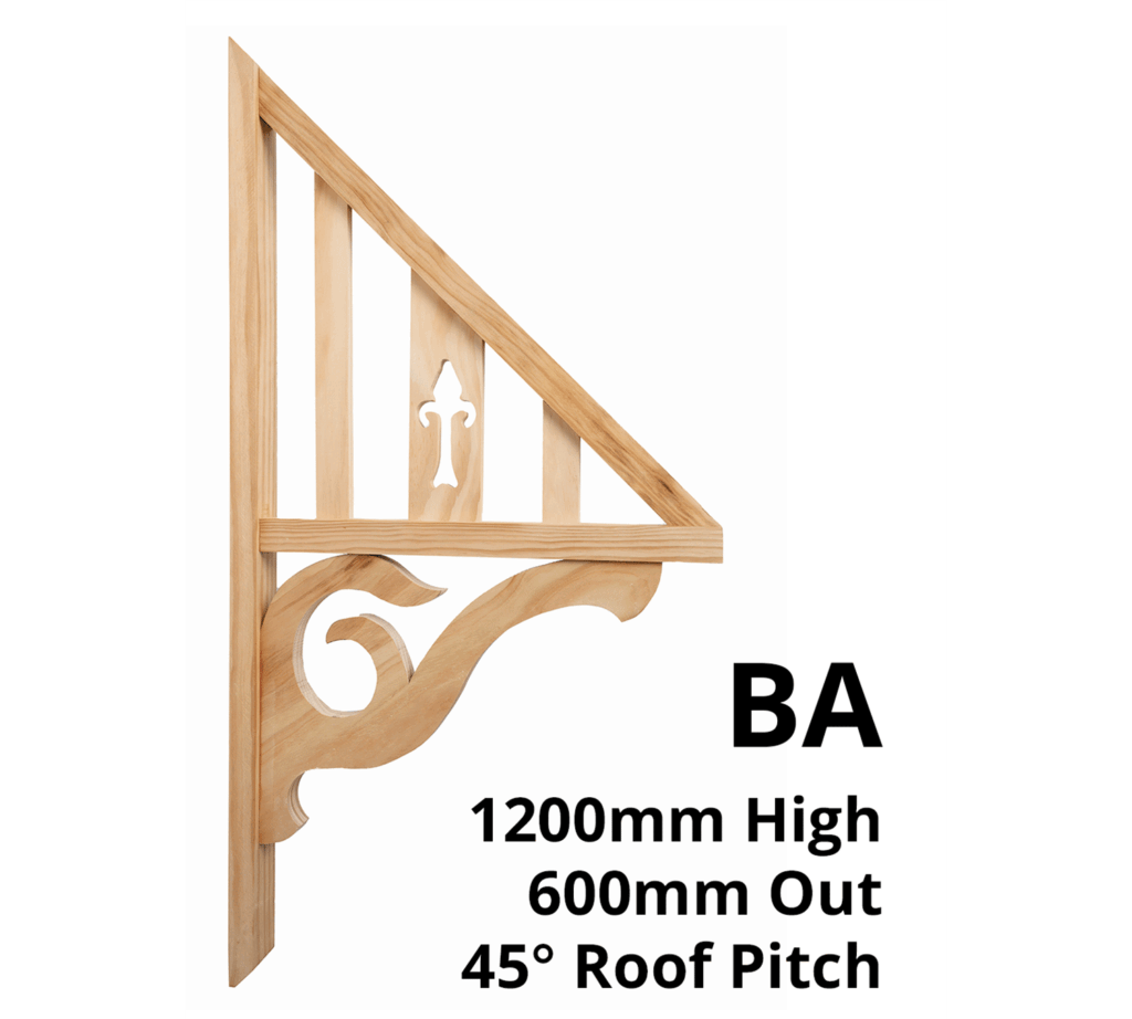 Window Canopy Bracket - Profile: BA - Lyrebird Enterprises